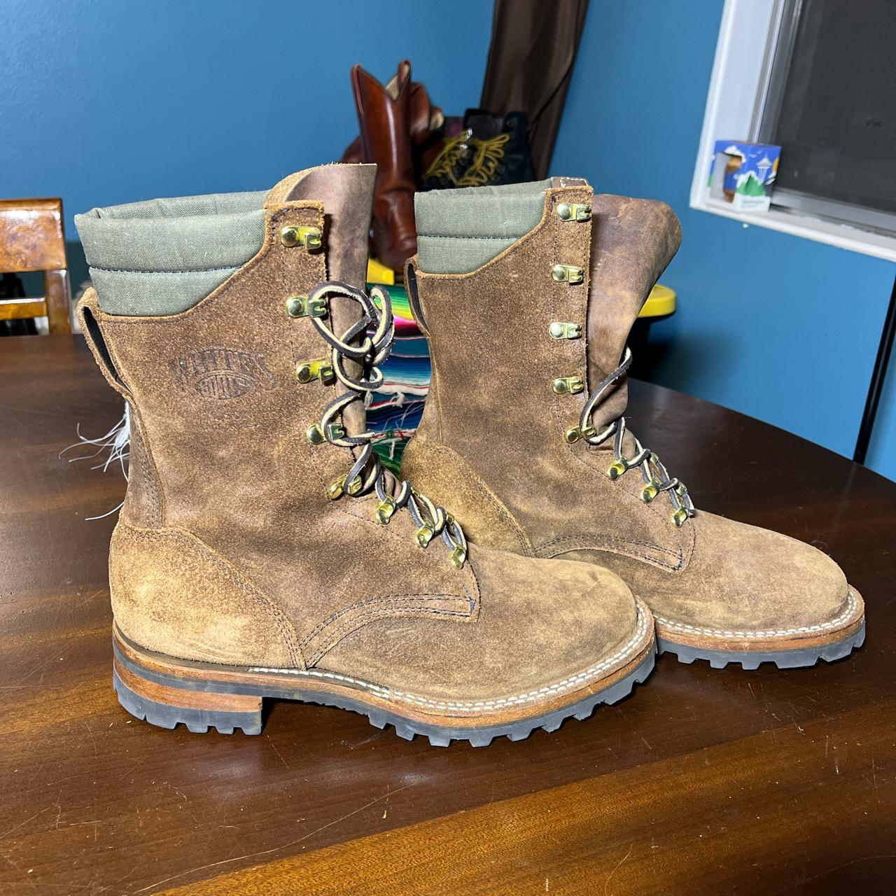 FILSON X WHITE’S FIRE HYBRID BOOTS ROUGHOUT LEATHER... - Depop