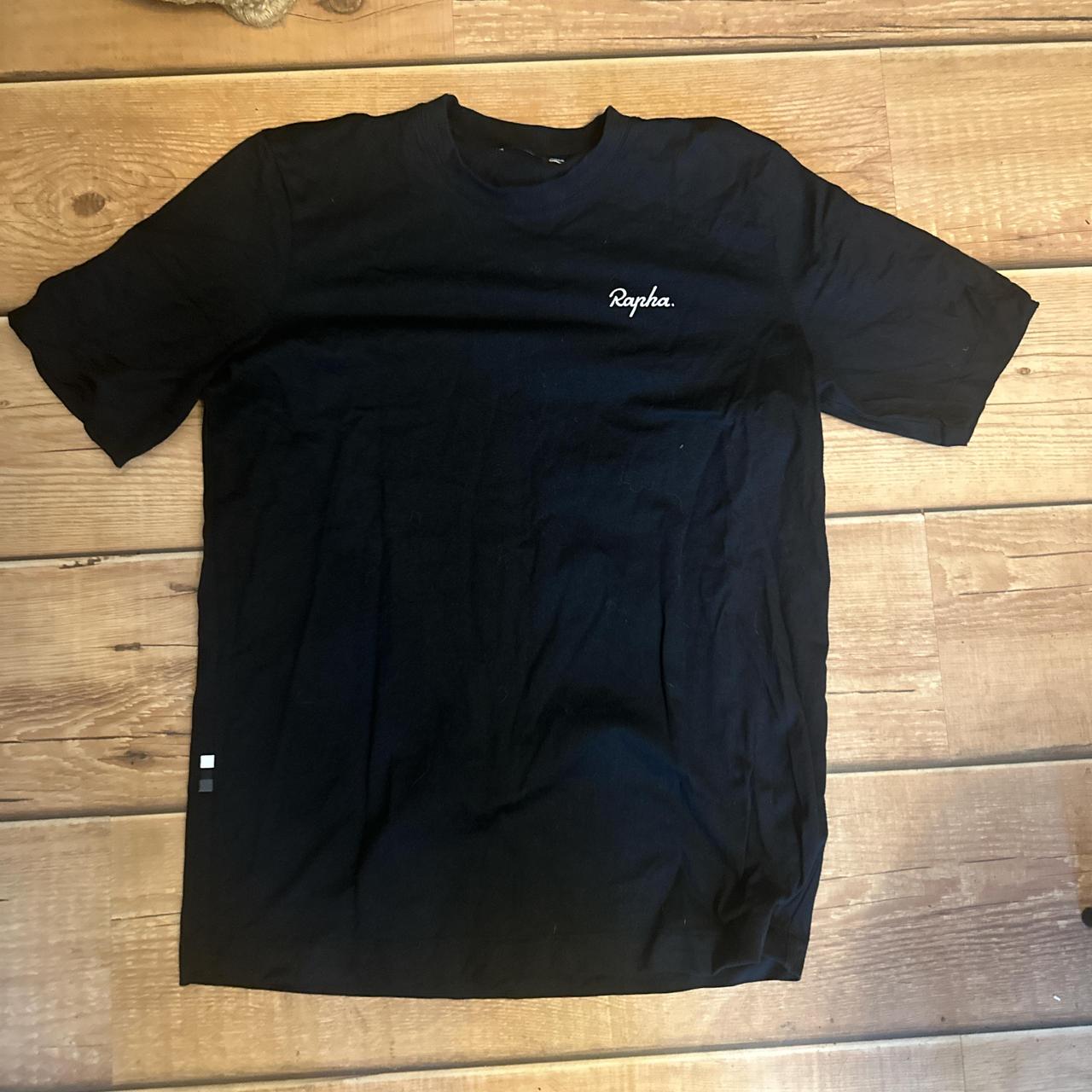 Rapha Black T-Shirt. Hardly Worn. size medium - Depop