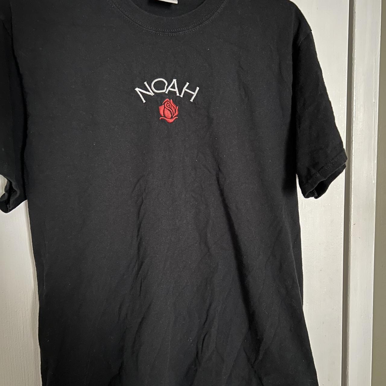 noah rose tee embroidered rose design size medium... - Depop