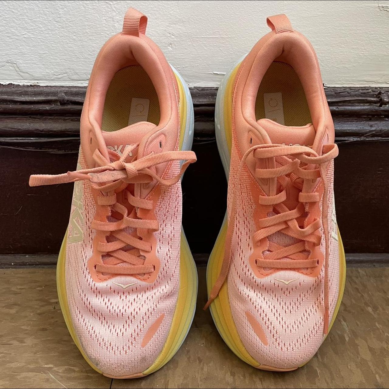 Hoka Bondi 8 in Shell Coral/Peach Parfait, women’s... - Depop