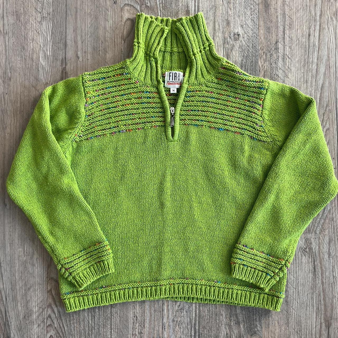 VINTAGE ITALIAN SWEATER adore the colors and details... - Depop