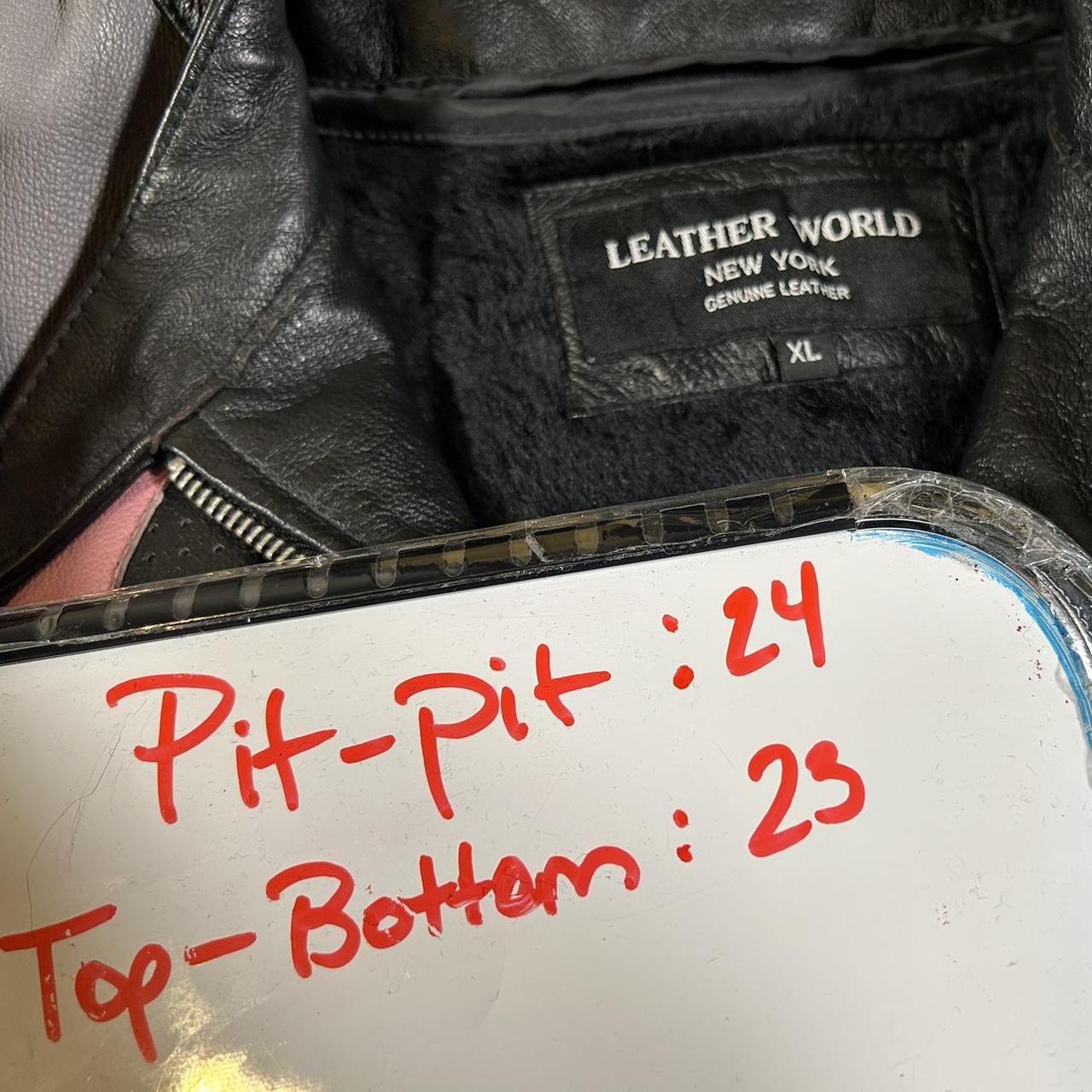 Women’s vintage paramount leather leather world New... - Depop