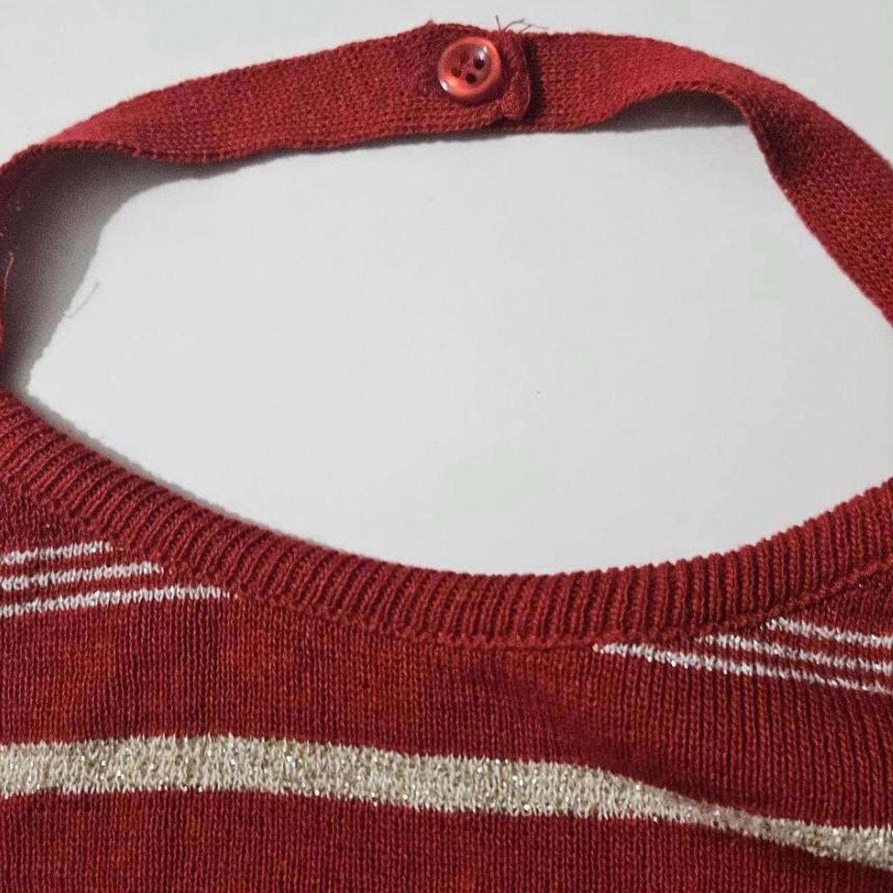 Early 2000’s y2k rave metallic striped red black and... - Depop