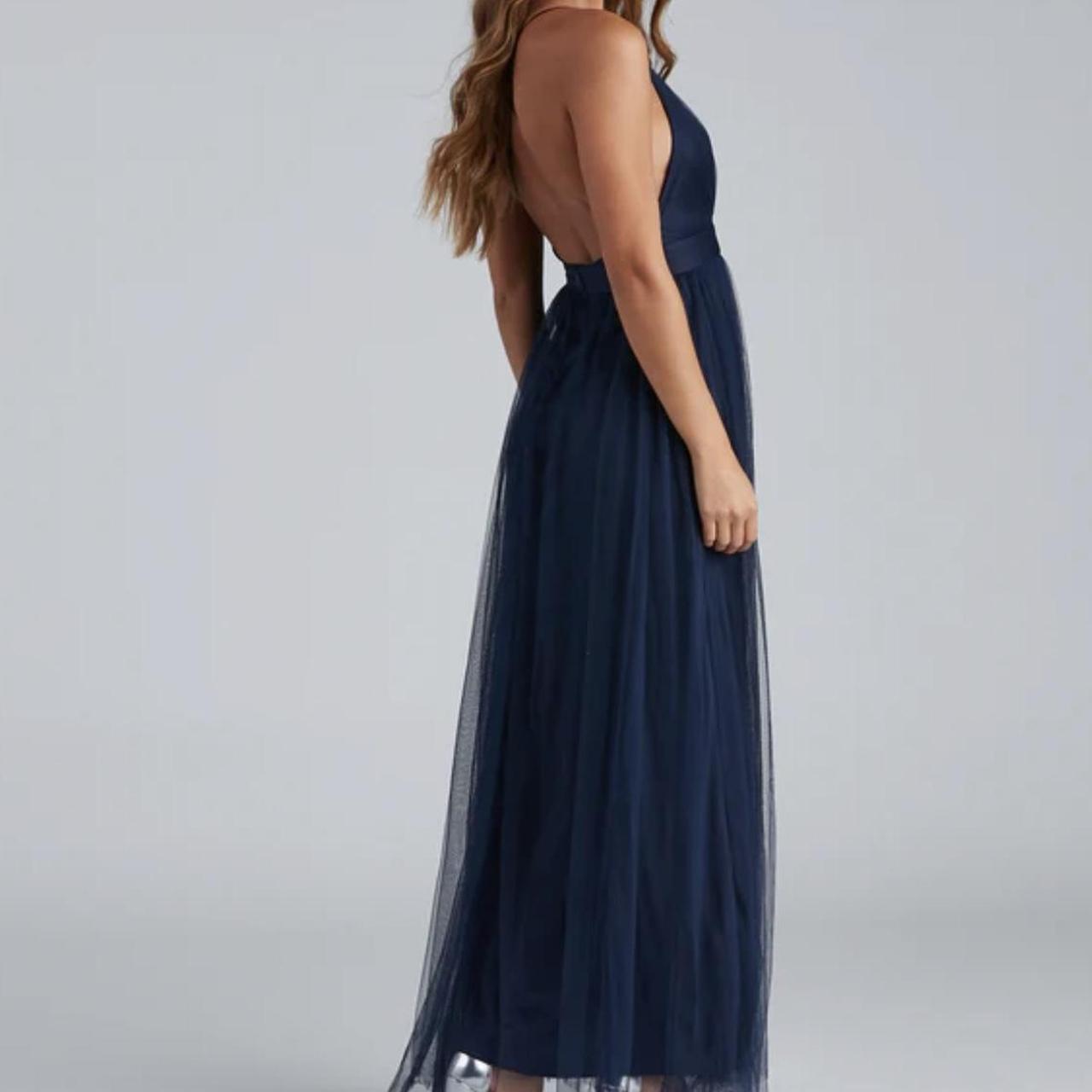 Windsor Women's Blue and Navy Dress | Depop