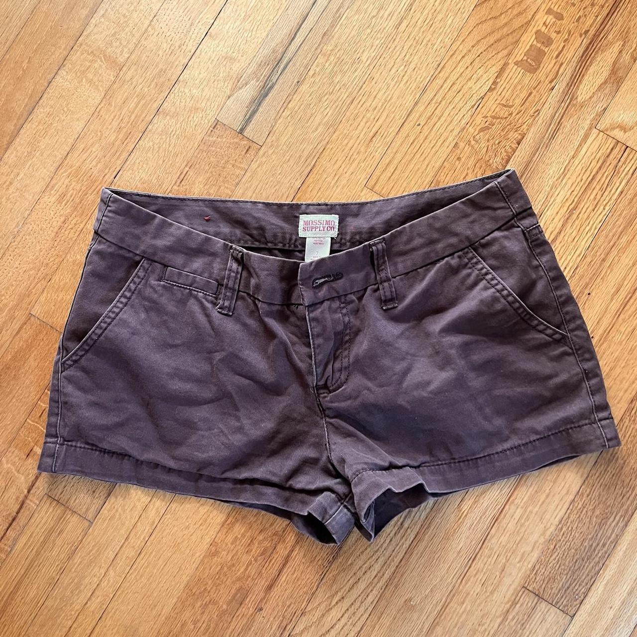 super cute brown cargo shorts. size 7 but best for a... - Depop