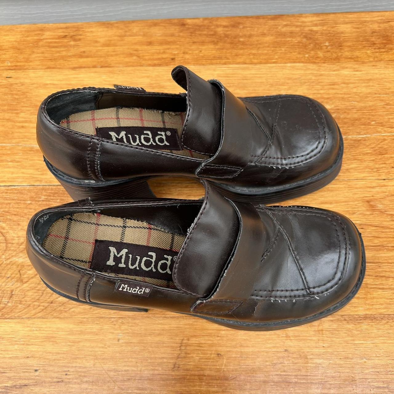 Vintage Mudd Chunky Block Platform Brown Loafer... - Depop