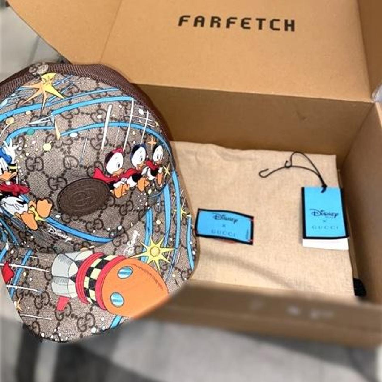 Gucci Disney Donald Duck Print Baseball Trucker Cap... - Depop