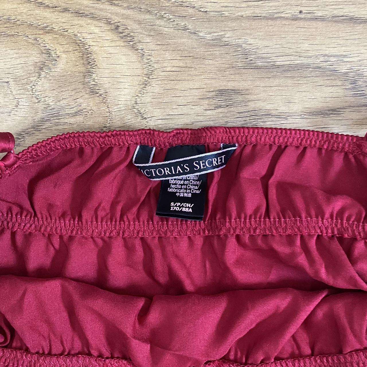 Victoria secret red silk and lace babydoll dress... - Depop