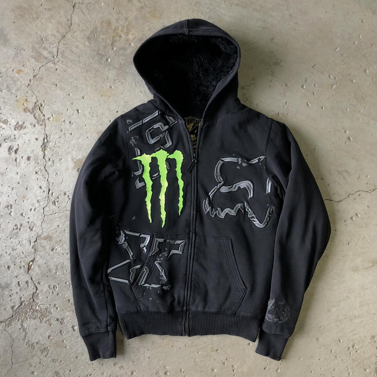 Crazy Vintage Fox Racing Monster Energy Y2K Style... - Depop