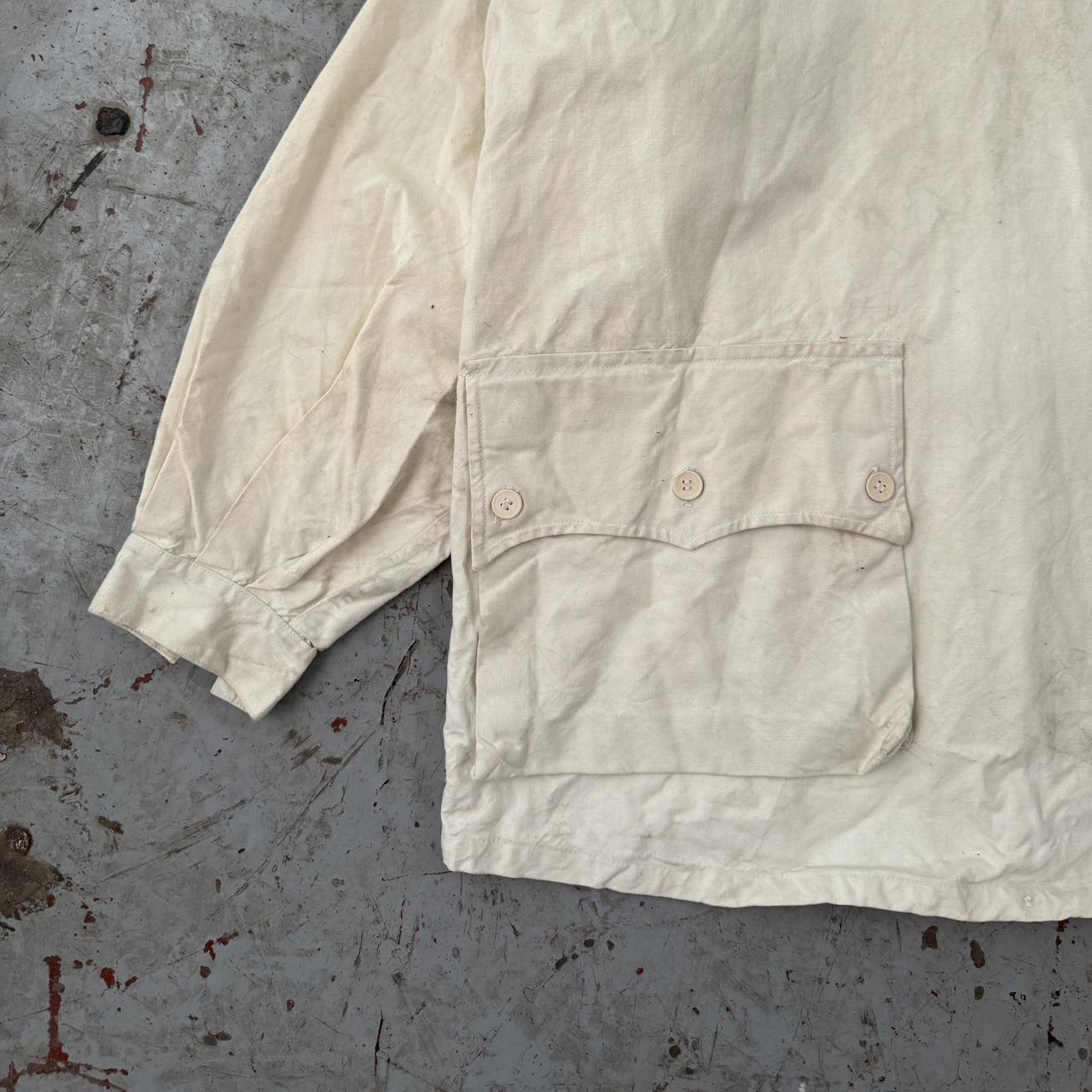 Vintage 1940’s/50’s Swedish military snow camo smock... - Depop