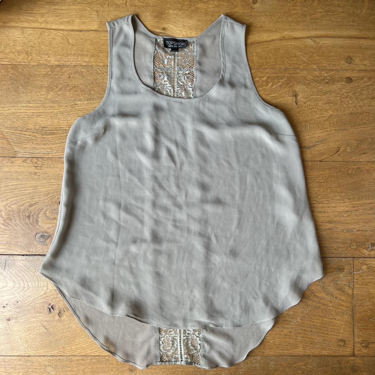 Free delivery Topshop vest Lace detail back Light... - Depop