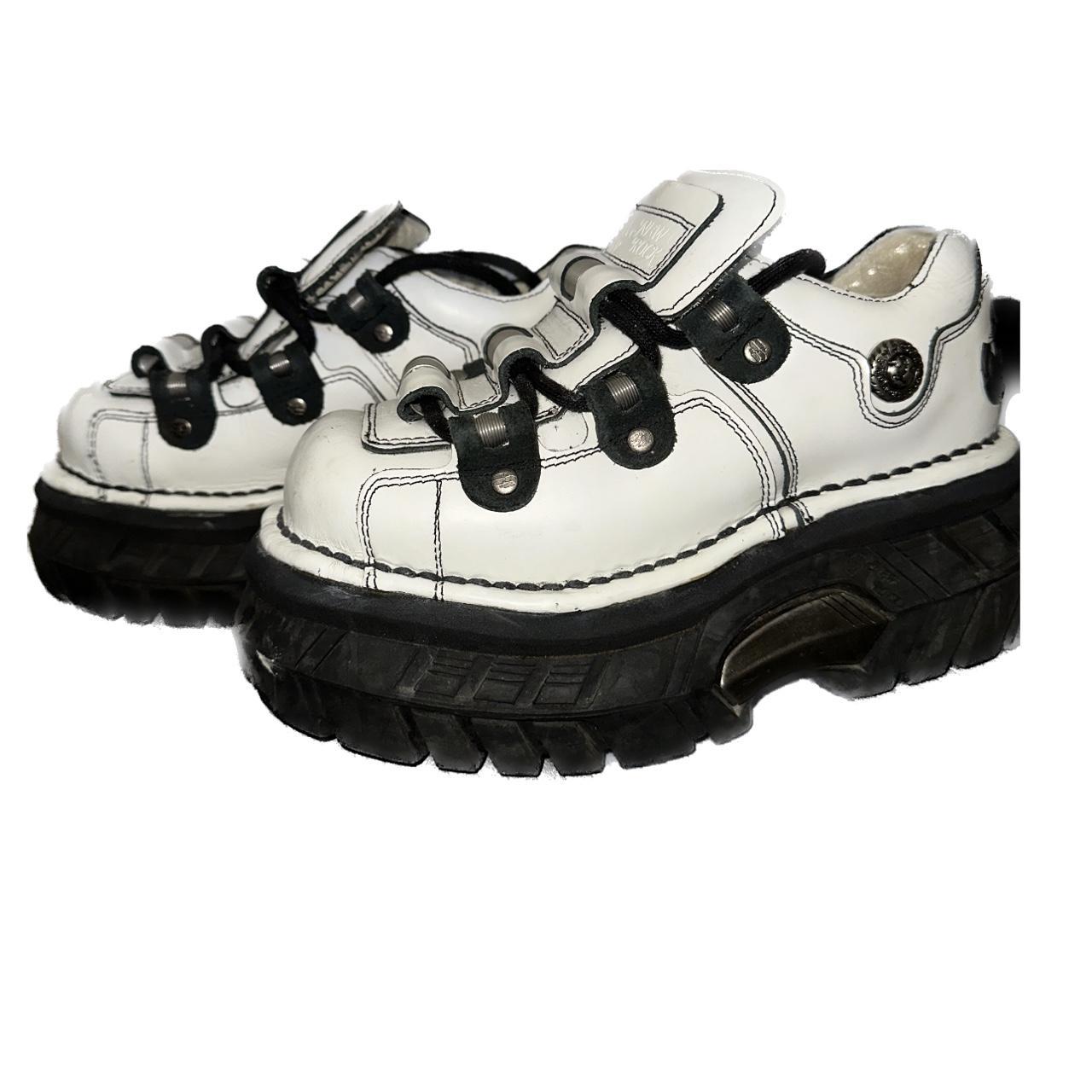 New Rock Women's White and Black Footwear | Depop