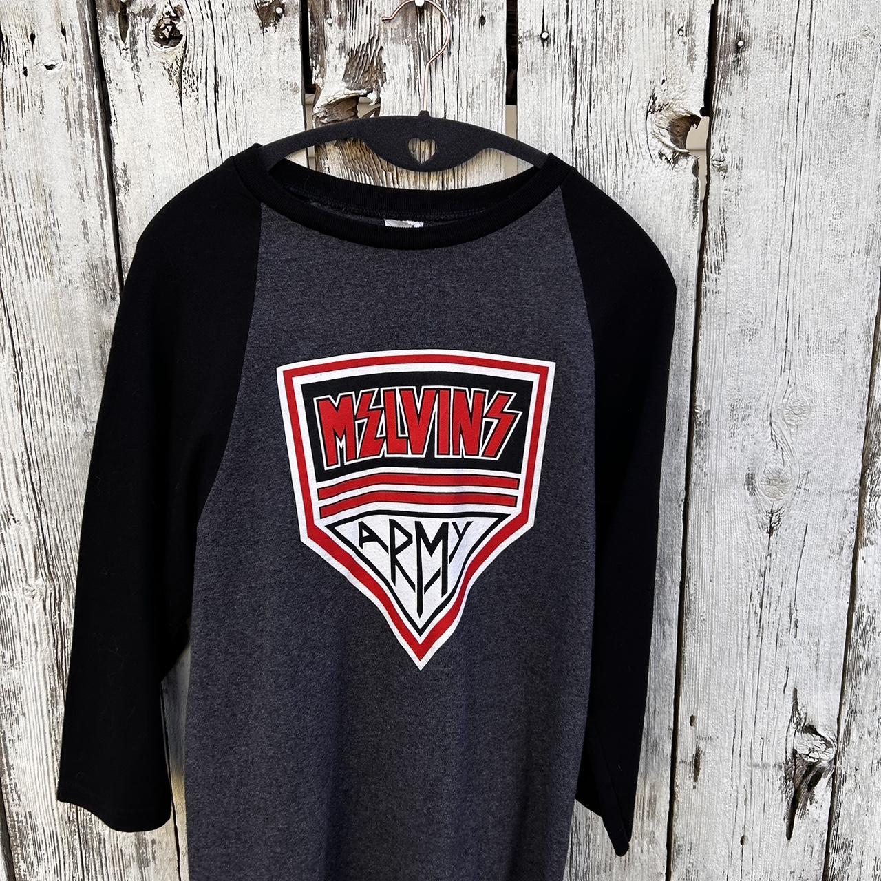 Melvins Army raglan shirt. Printed on Anvil. Size... - Depop