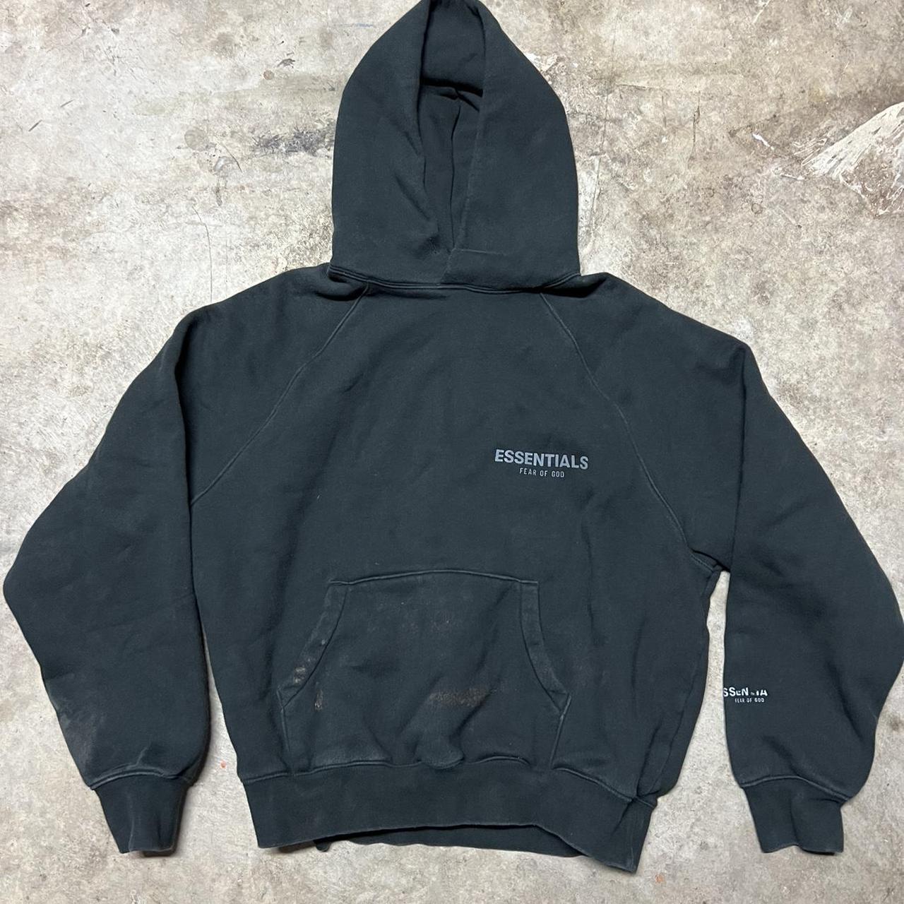 Black essentials hoodie size XS (Pretty worn) - Depop