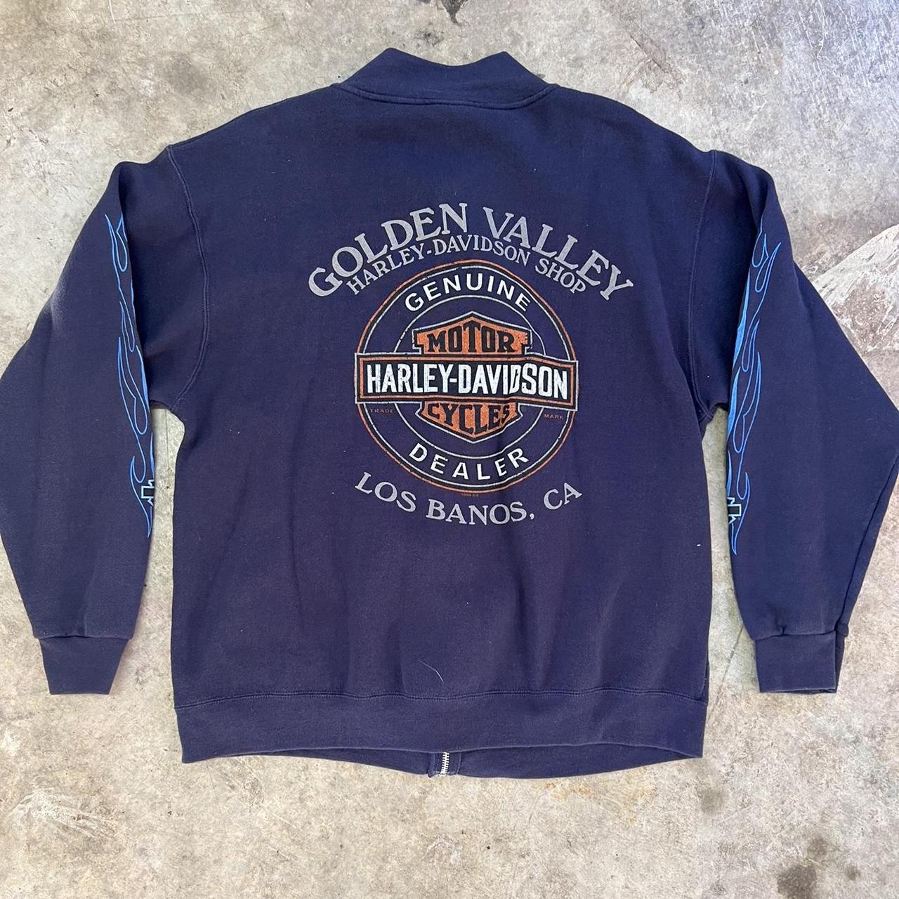 Dope Harley Davidson Flame jacket size L - Depop