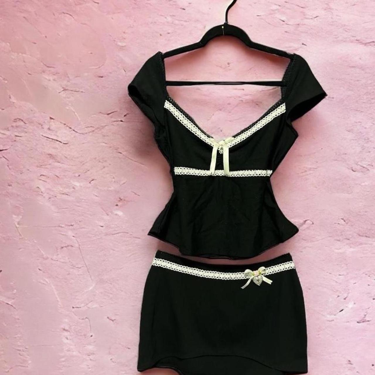 Cute black lolita top This is only for the top... - Depop