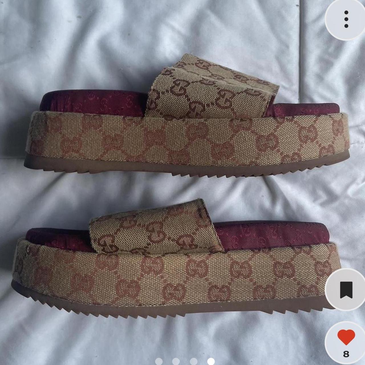 REPOP! GUCCI monogram platform sandals / slides,... - Depop