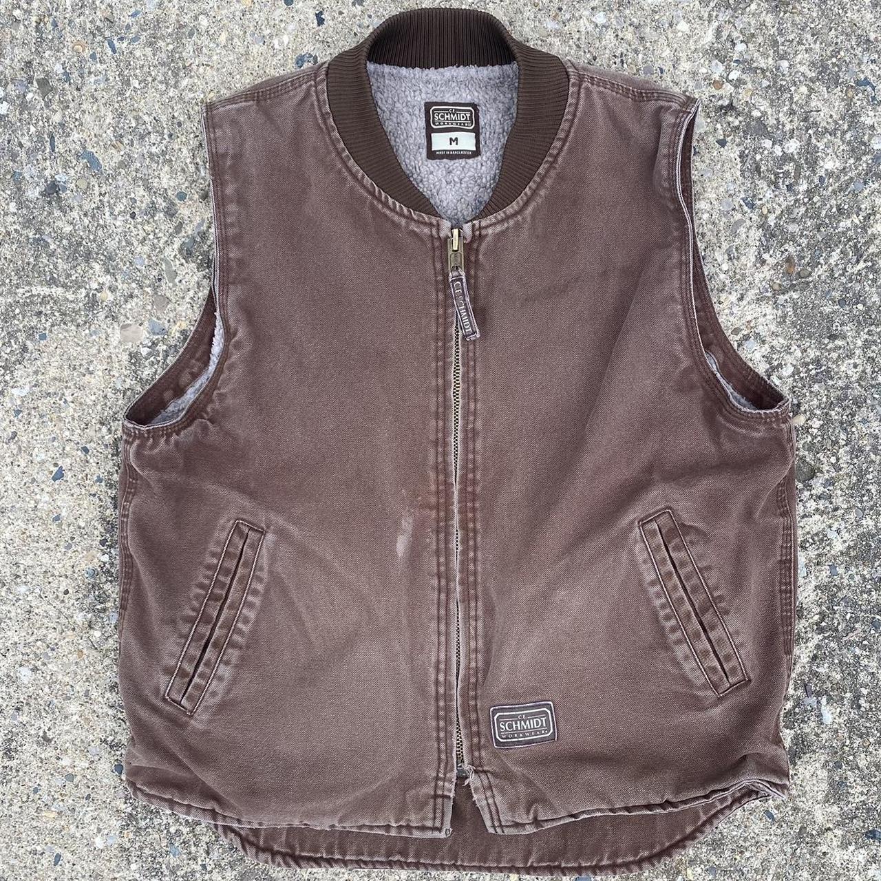 Schmidt Workwear Brown Vest Size: Medium Pit to... - Depop