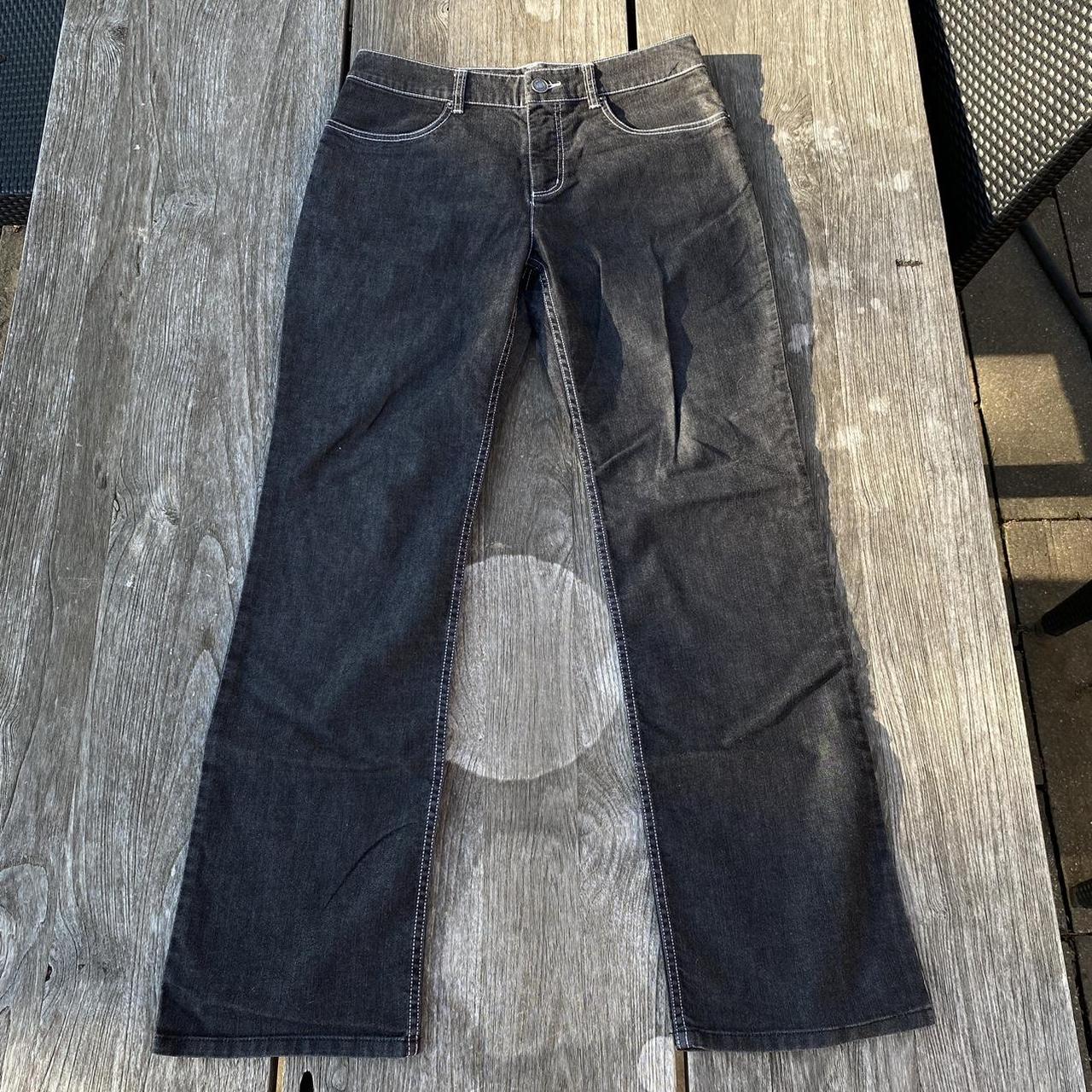 Pendleton Women's Black and White Jeans | Depop