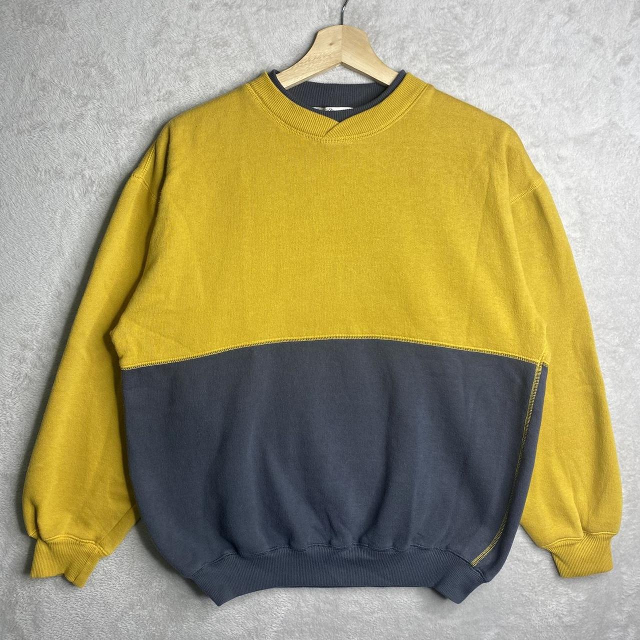Vintage Sears Roebuck Colorblock Mustard Yellow &... | Depop