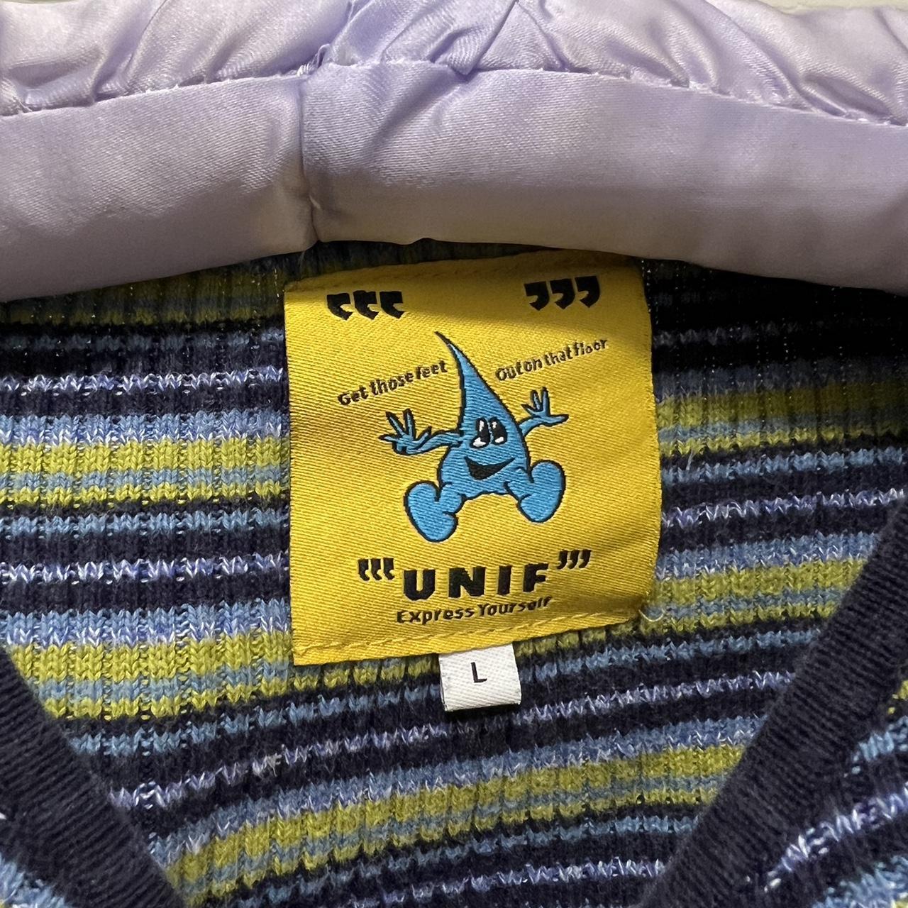 UNIF STRIPED SWEATER only worn about a handful of... - Depop