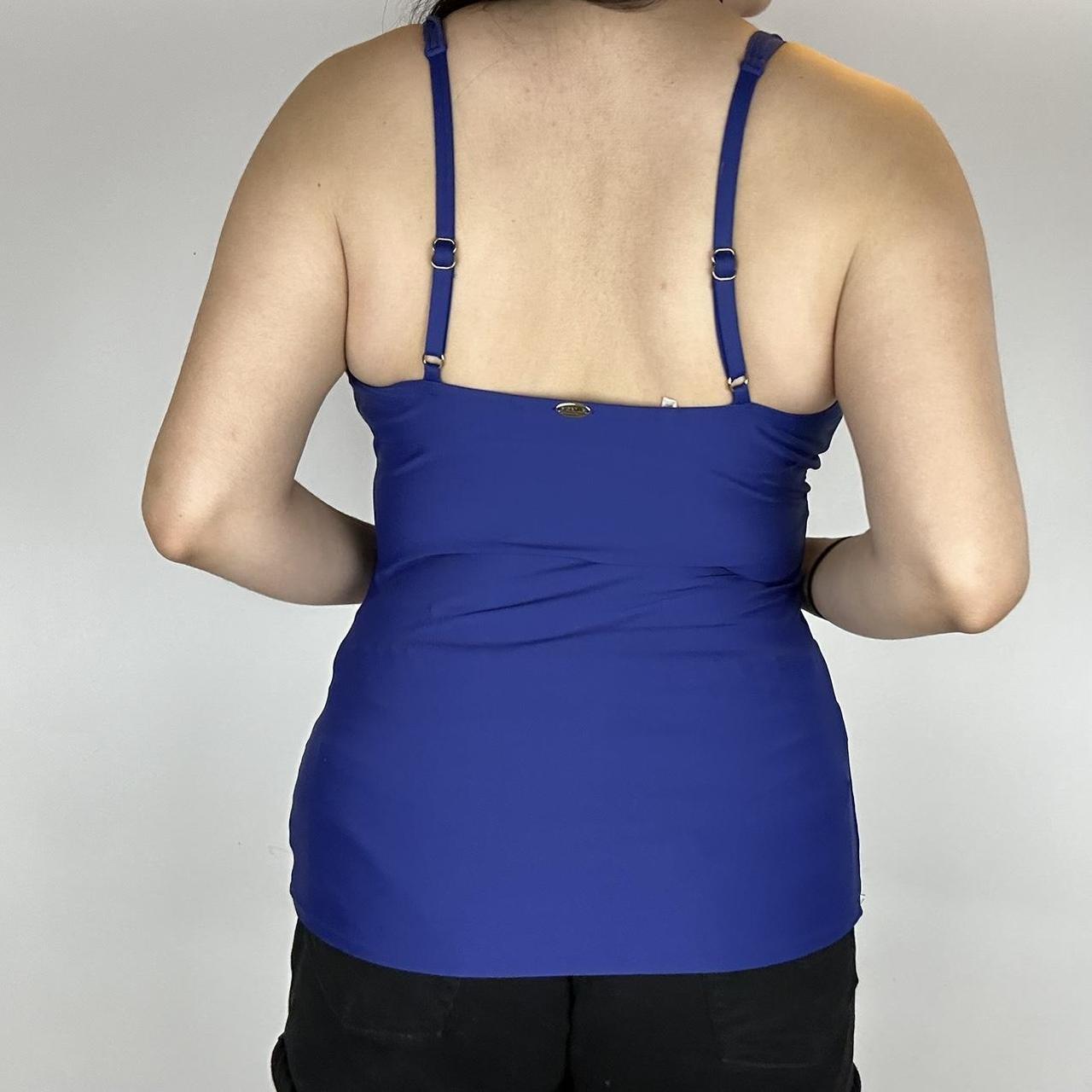 Soft Surroundings Women's Navy Bikini-and-tankini-tops | Depop