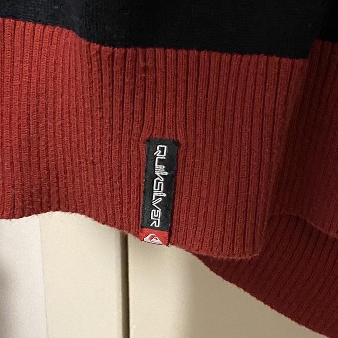 Striped black tan and red quicksilver sweater Cool... - Depop