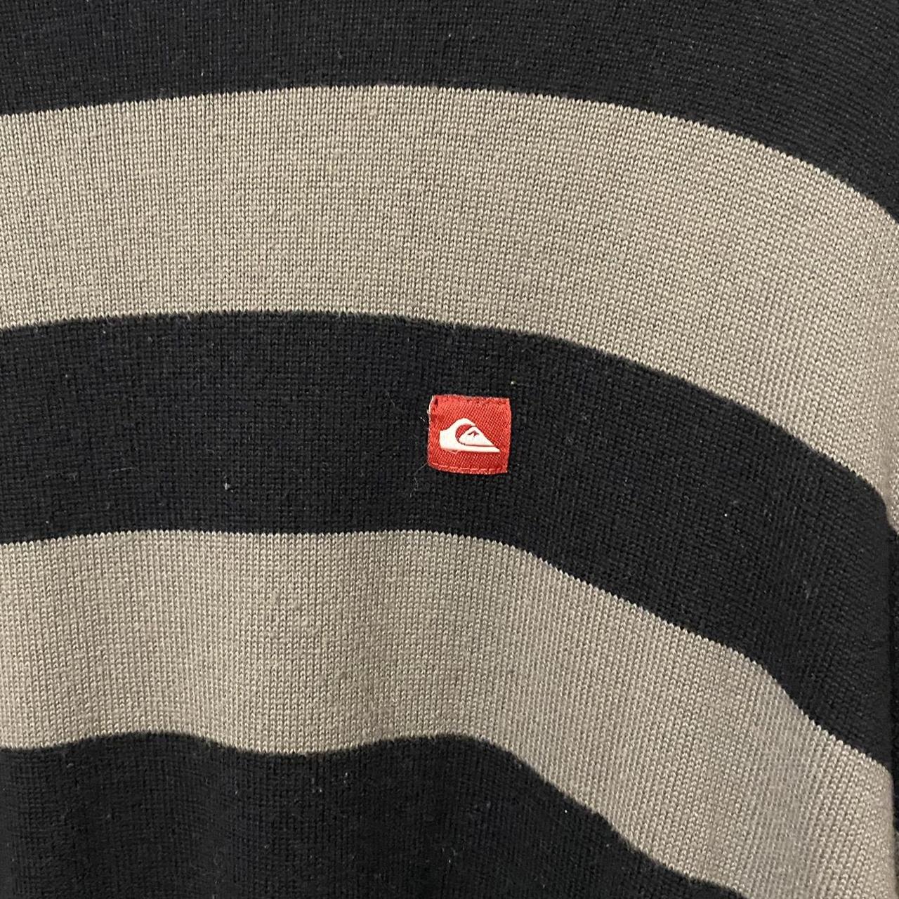 Striped black tan and red quicksilver sweater Cool... - Depop