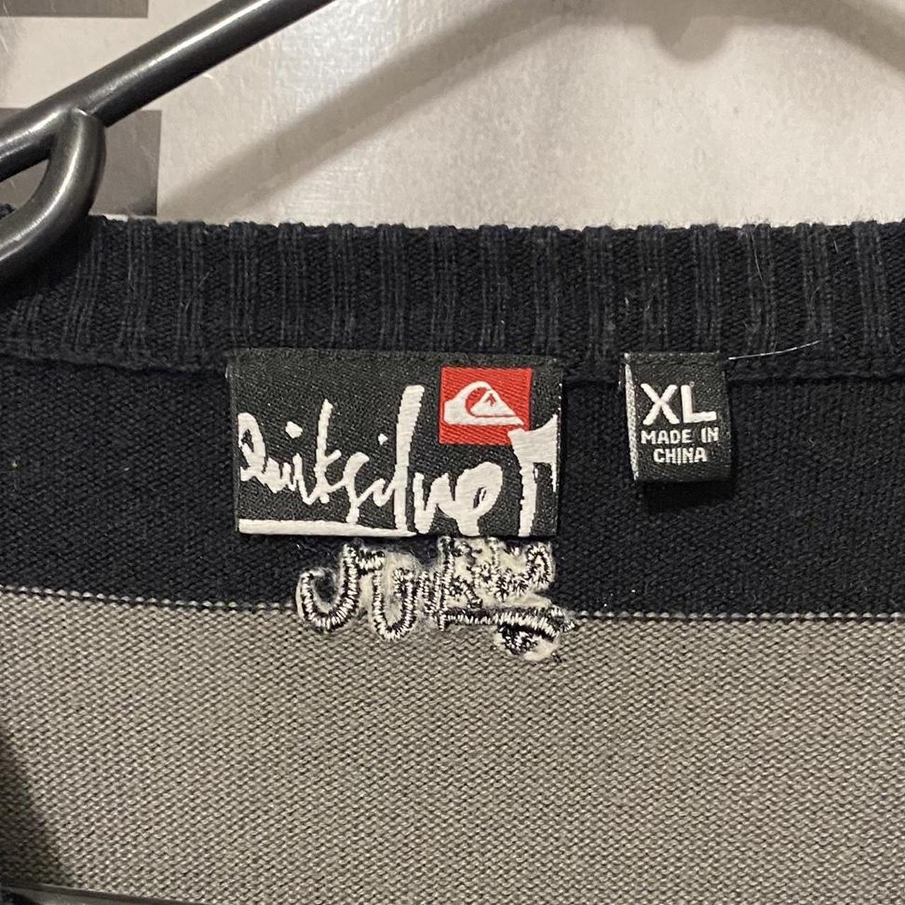 Striped black tan and red quicksilver sweater Cool... - Depop