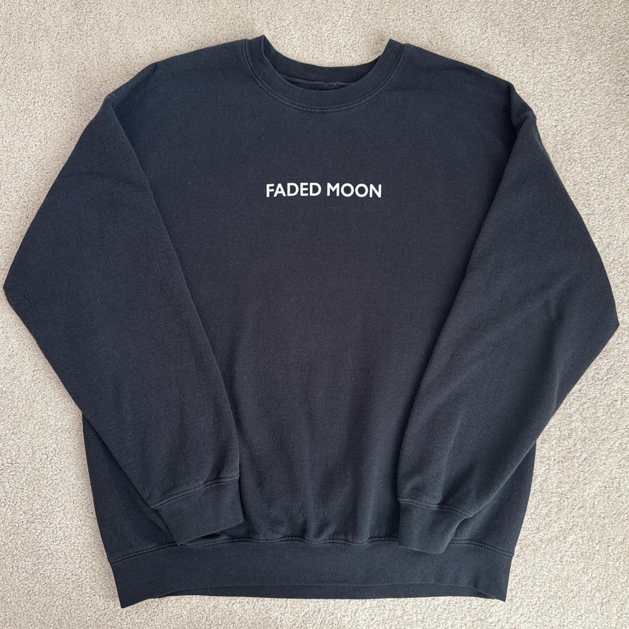 Faded Moon crewneck • Size L, see last picture for... | Depop