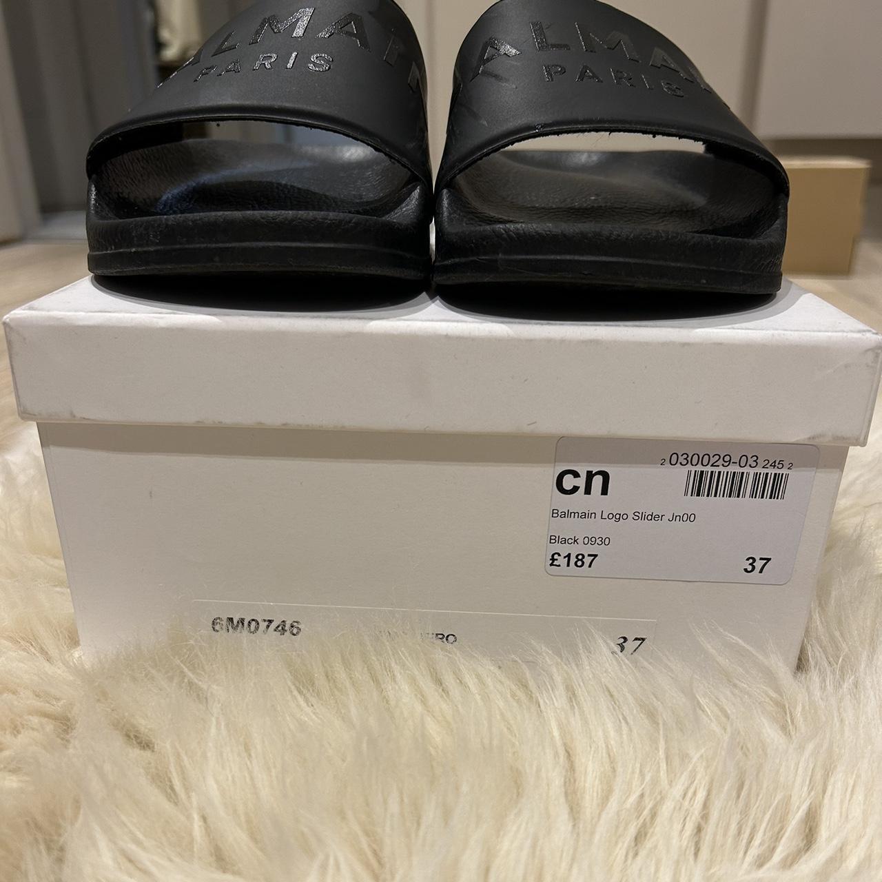 Balmain Women's Black Slides | Depop