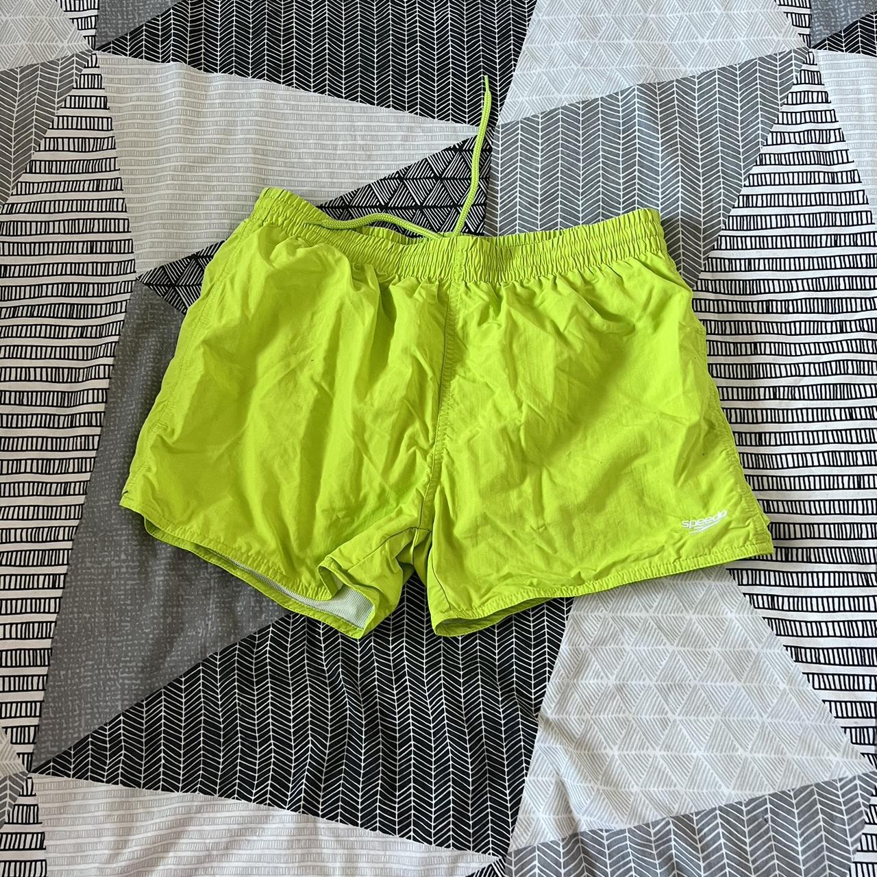 Speedo Green Swim Shorts 10/10 Condition Size... - Depop
