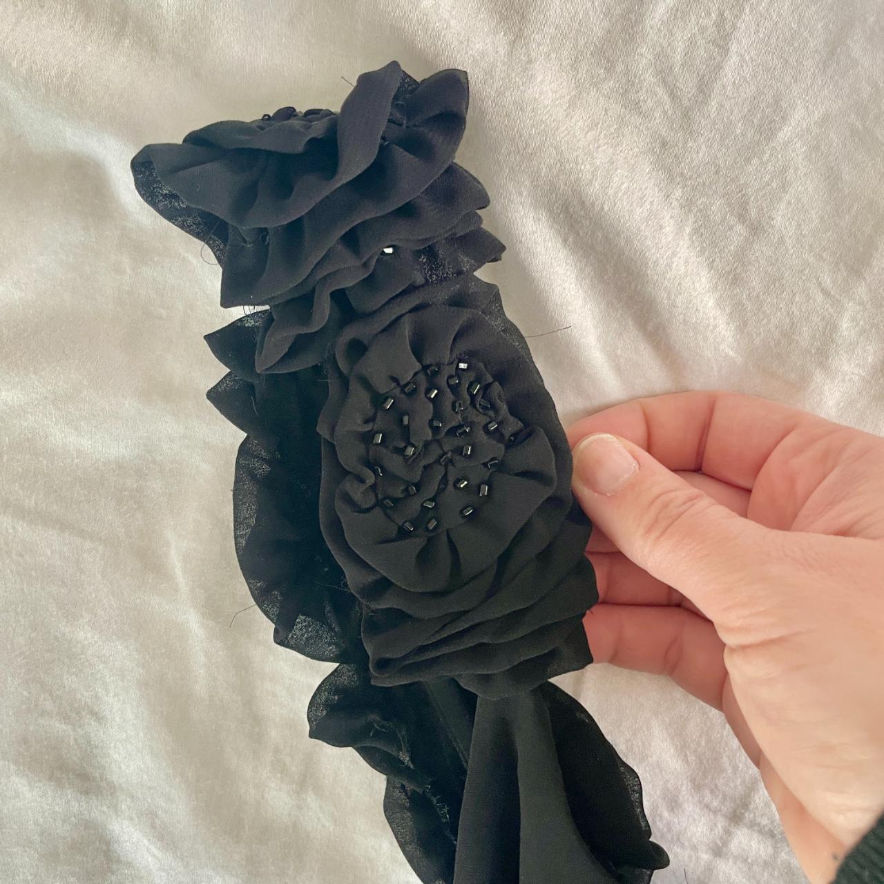 Vtg prom dress whimsygoth fairy goth 90s black rose... - Depop