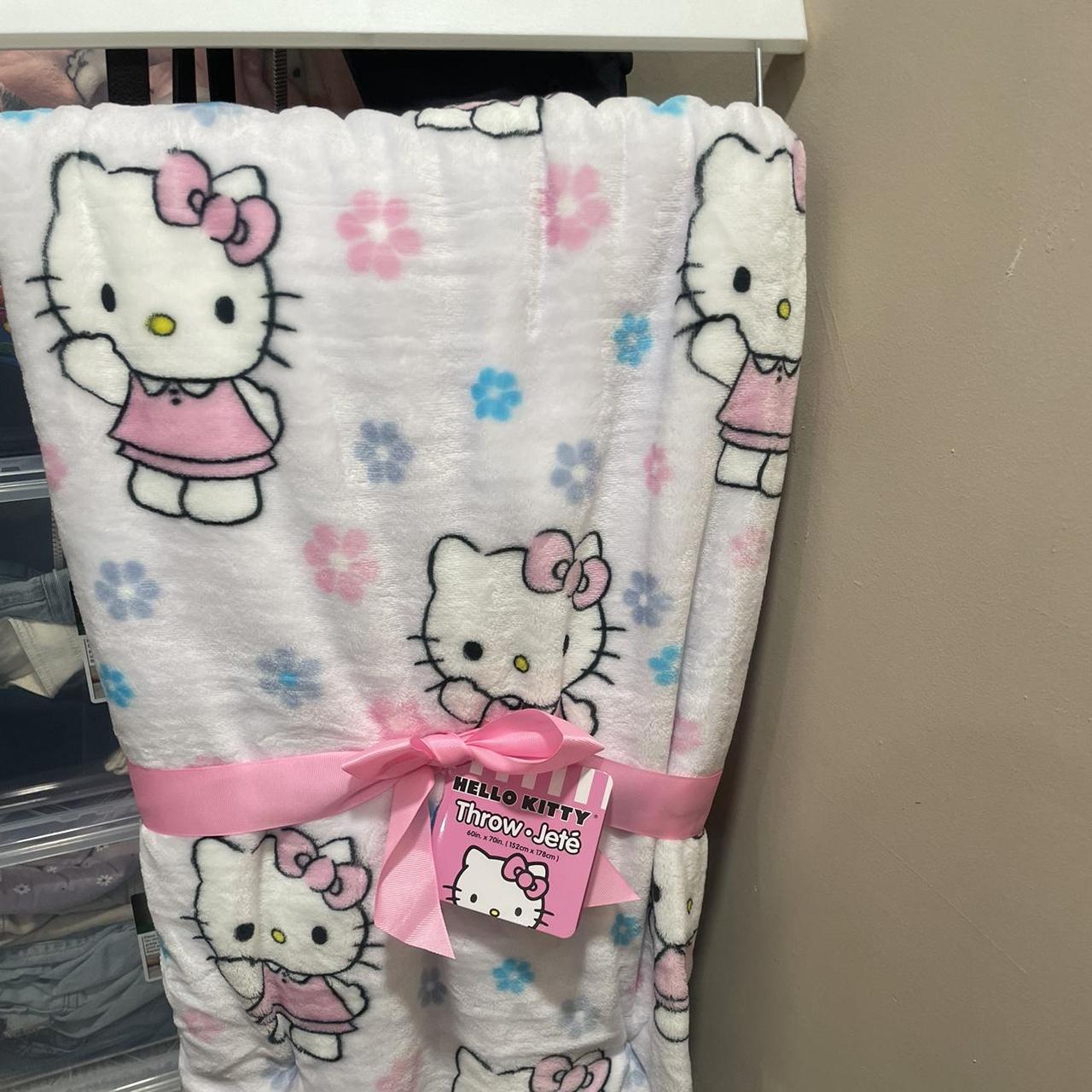 hello kitty spring blanket, throw blanket Send... - Depop