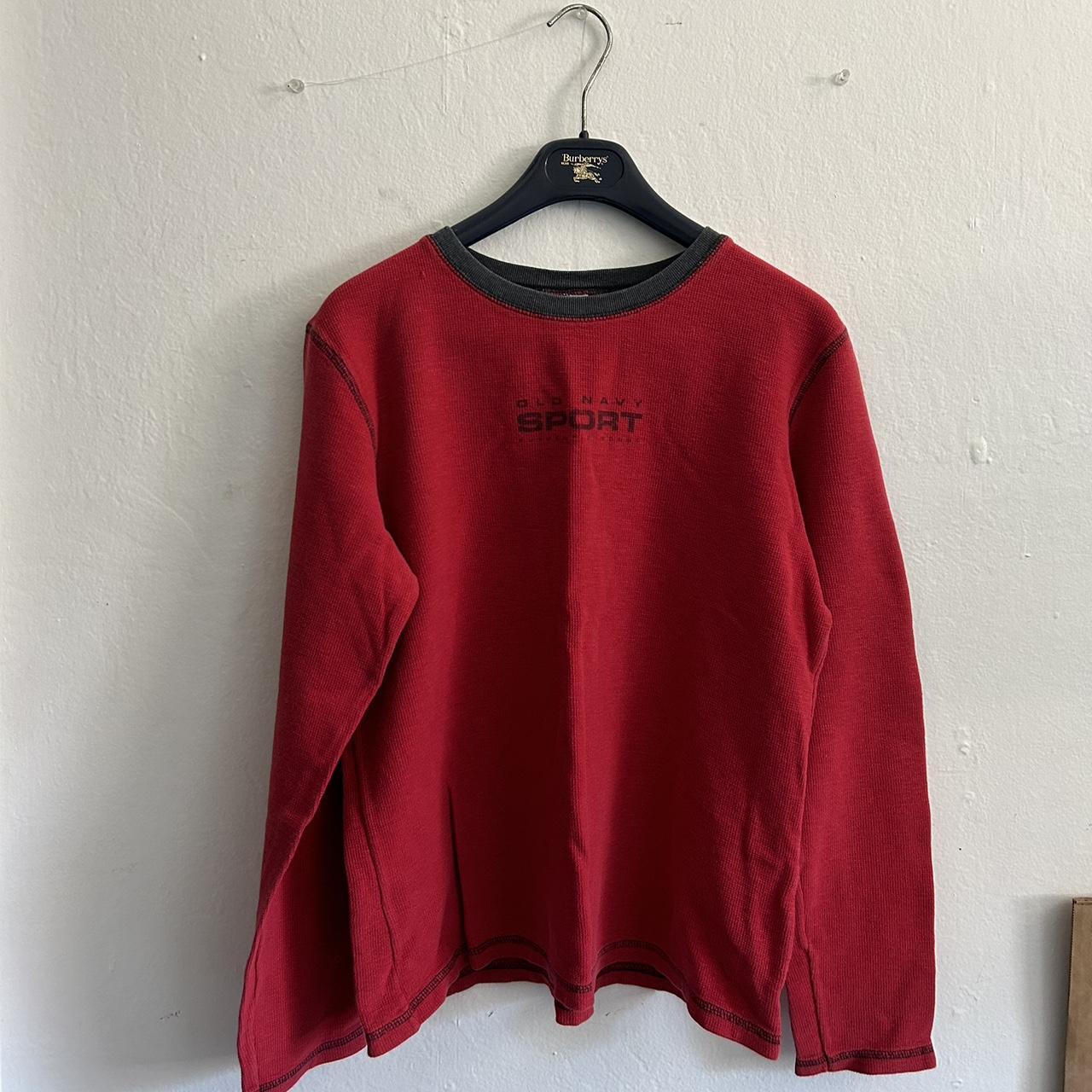 Old Navy Sport vintage faded red long sleeve top . ... - Depop