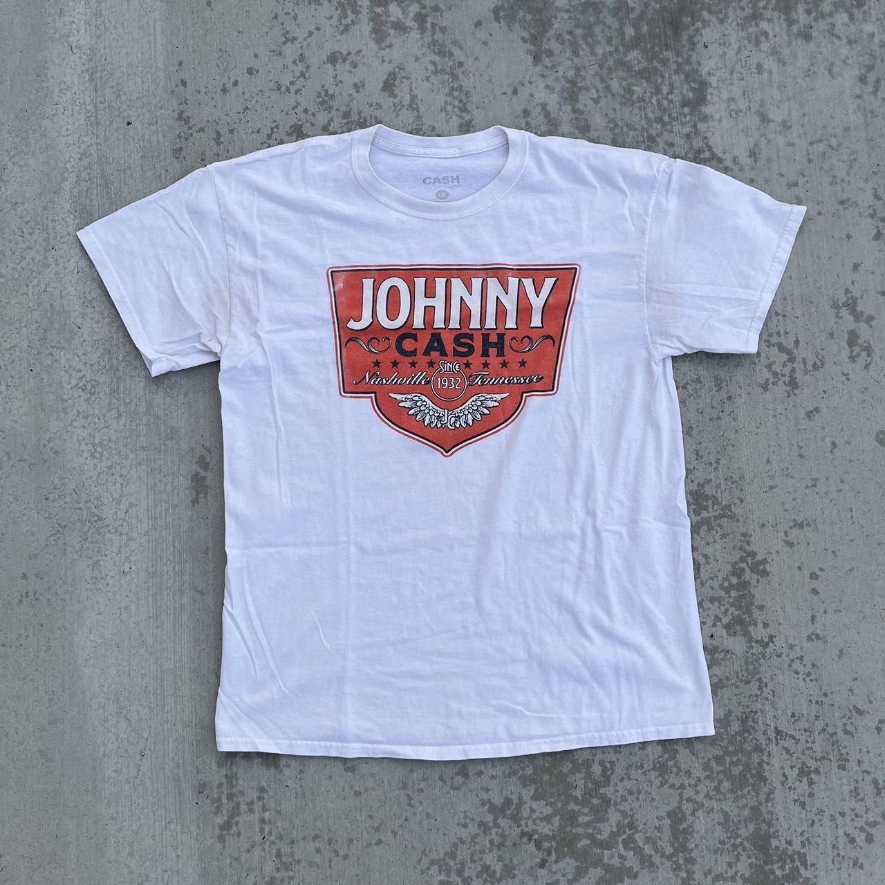 Johnny Cash Shirt Has stains Size L fits L - Depop