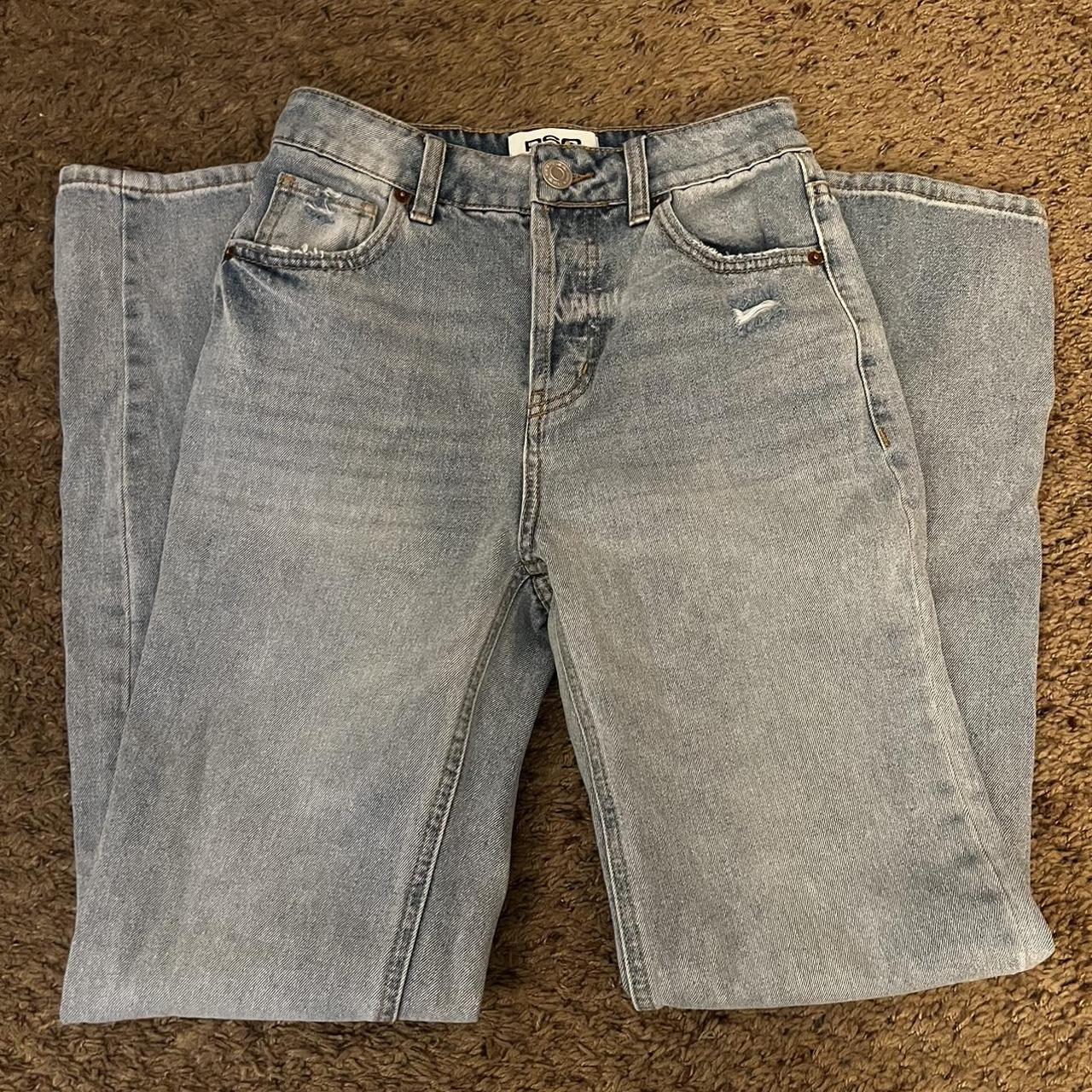 RSQ high rise straight leg jeans size: 23 like new... - Depop