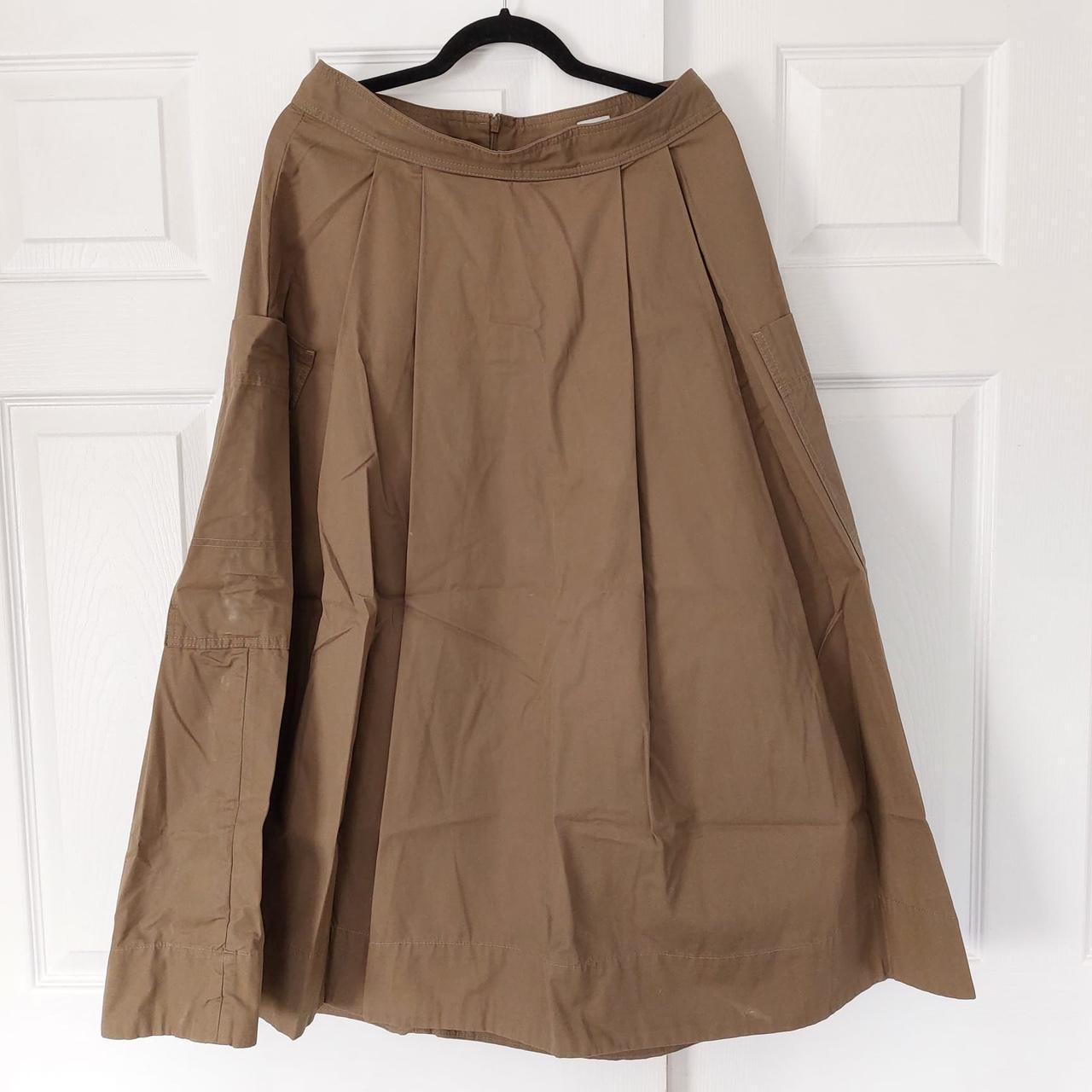 Kin @ John Lewis khaki skirt Size 12 Excellent... - Depop