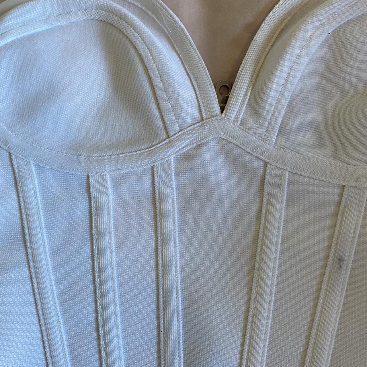 white plt corset top has mark as shown will come... - Depop