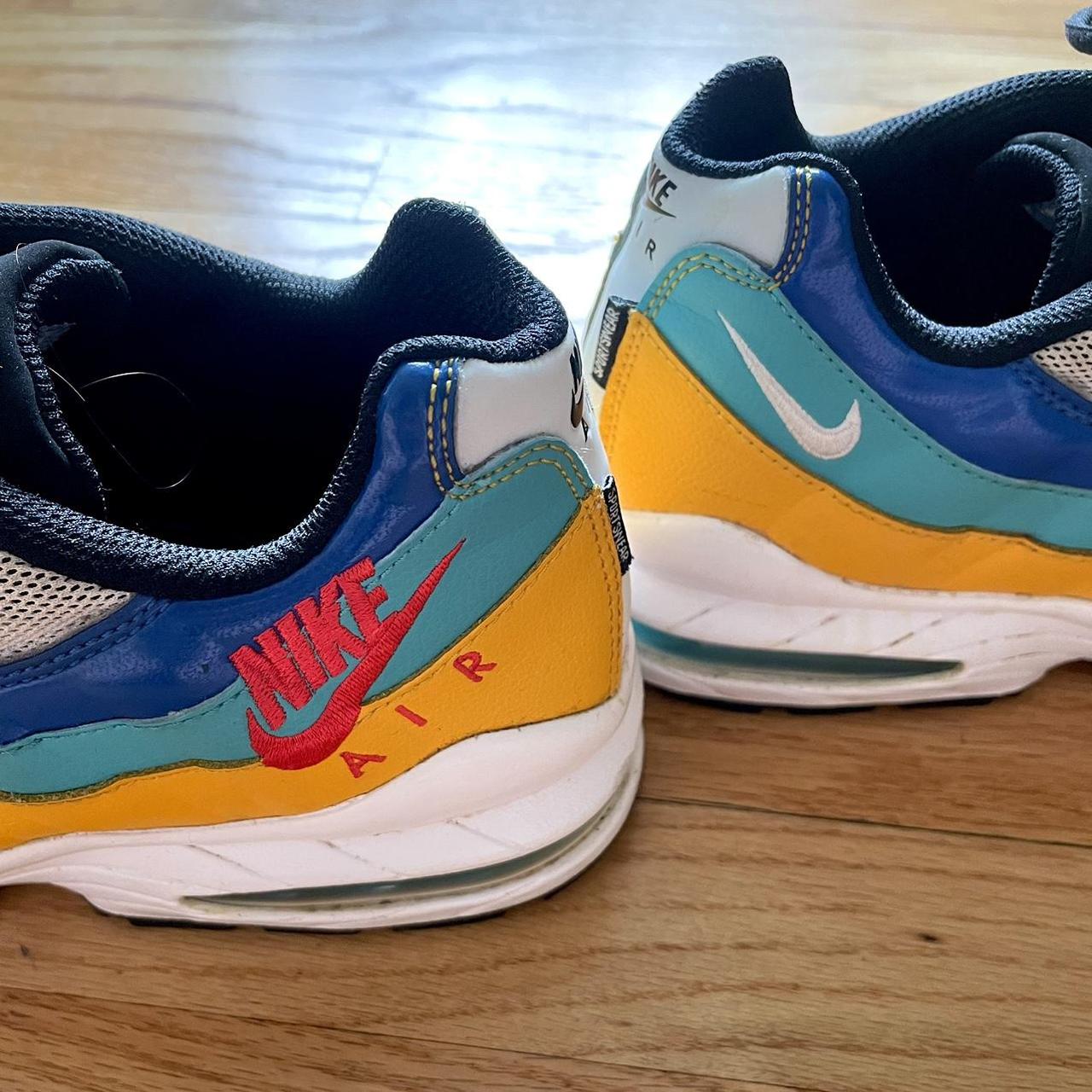 nike air max 95 blue turquoise yellow 🏃🏃🏃 super cute... - Depop