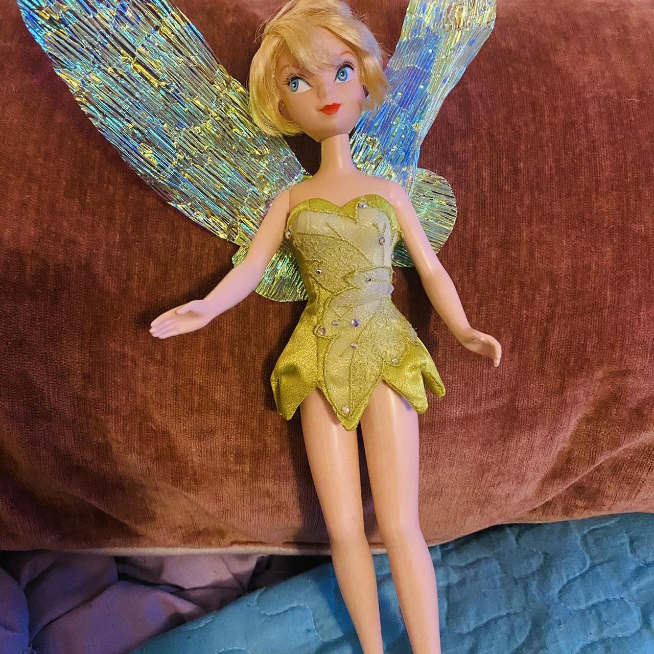 Disney Tinkerbell Doll Bendy Legs Cute Face and Eyes... - Depop