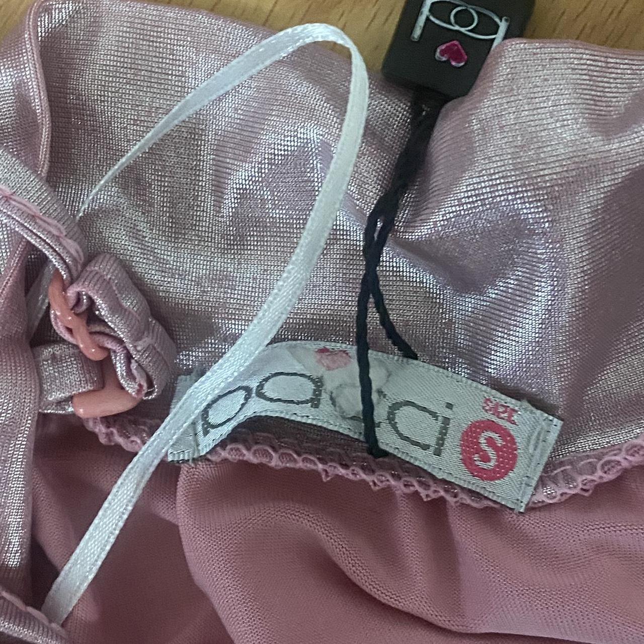 y2k britney esque pink metallic spaghetti strap tank... - Depop