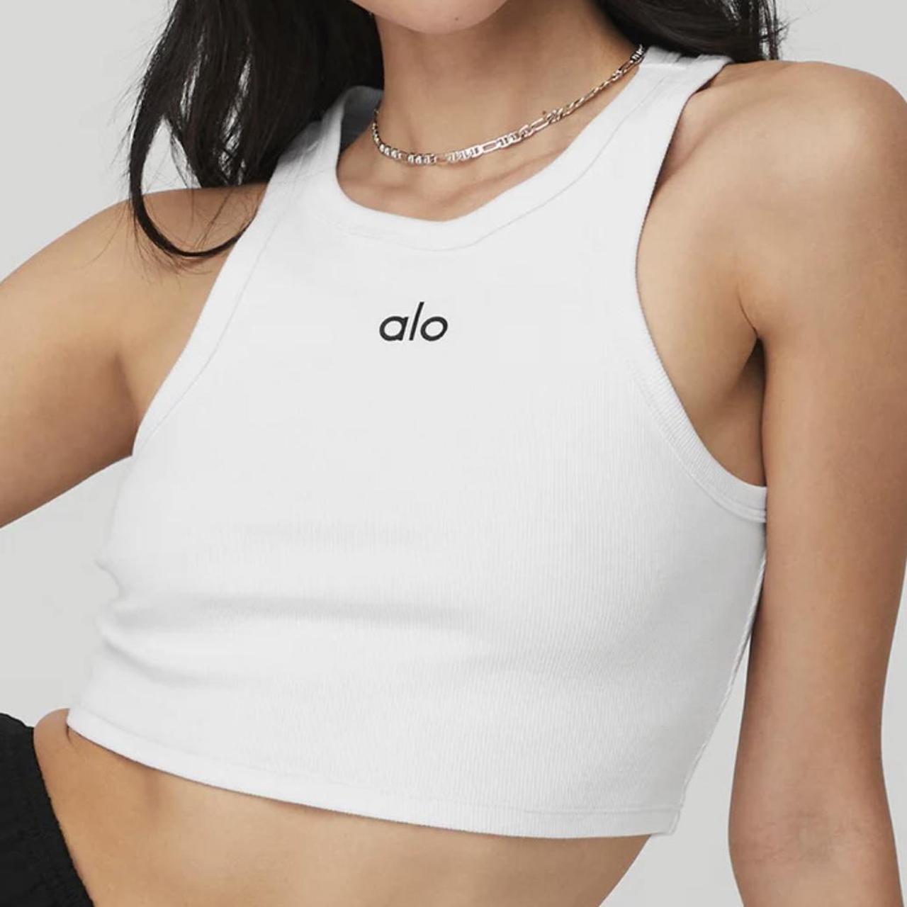 Alo Women's White Vest | Depop