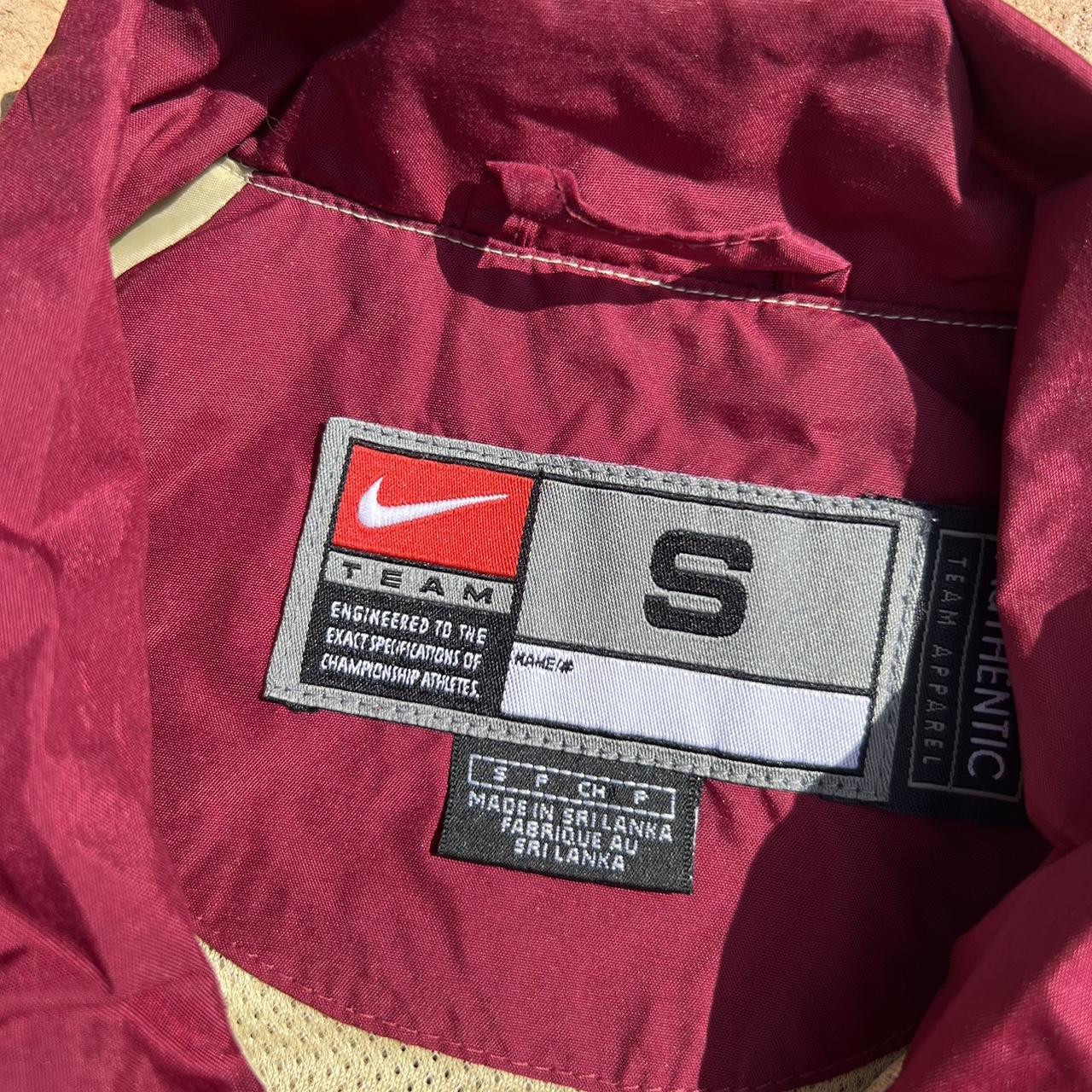 Vintage Nike FSU Jacket - Red/Gold Size Small/ No... - Depop