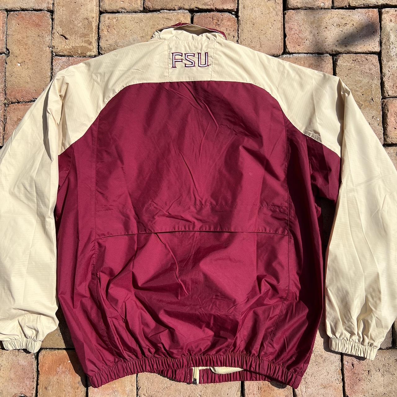 Vintage Nike FSU Jacket - Red/Gold Size Small/ No... - Depop