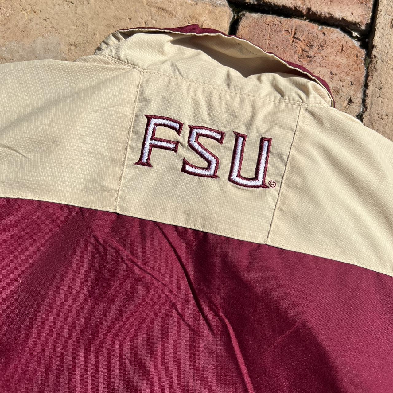 Vintage Nike FSU Jacket - Red/Gold Size Small/ No... - Depop