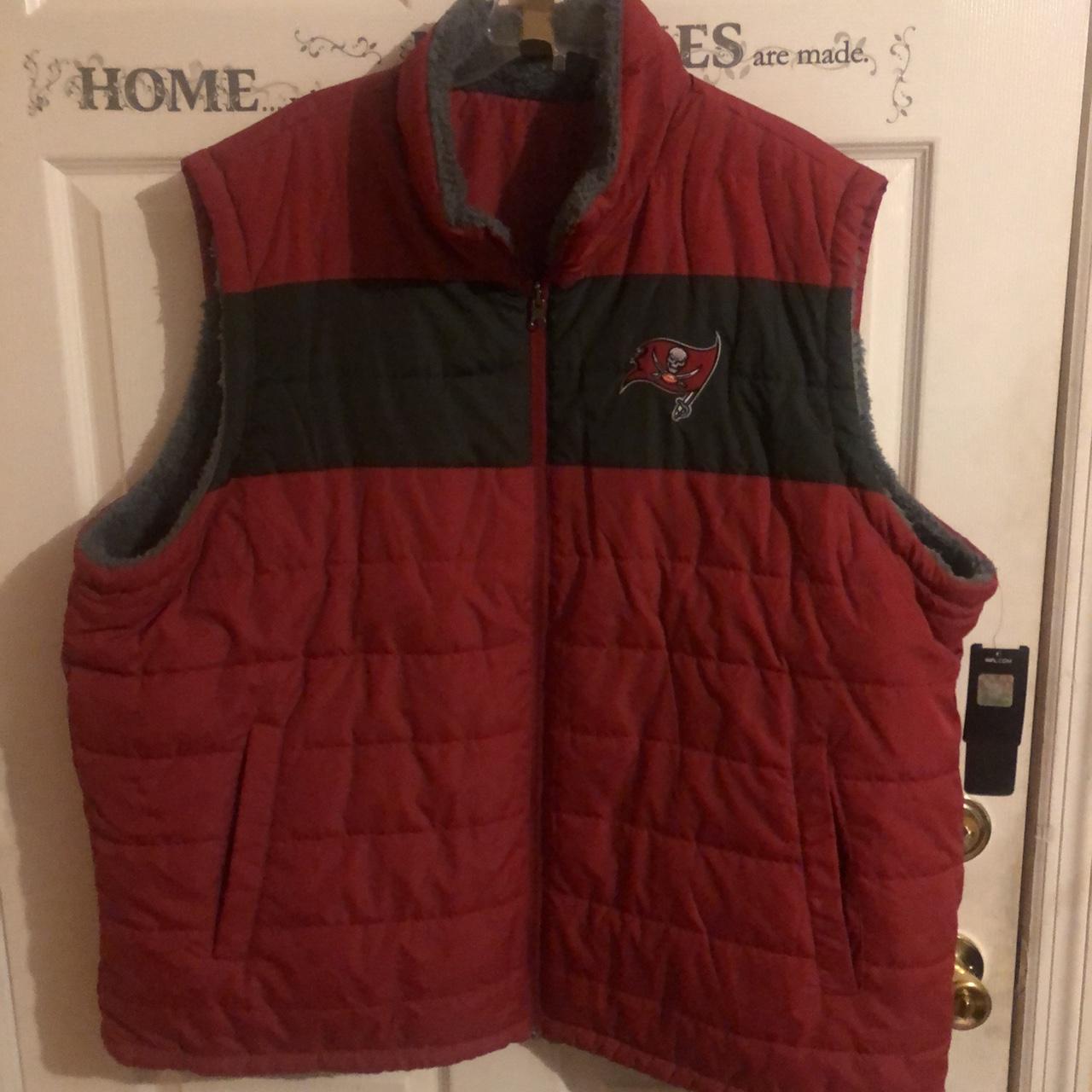 NFL TEAM BUCCANEER REVERSIBLE PUFFER VEST new with... - Depop
