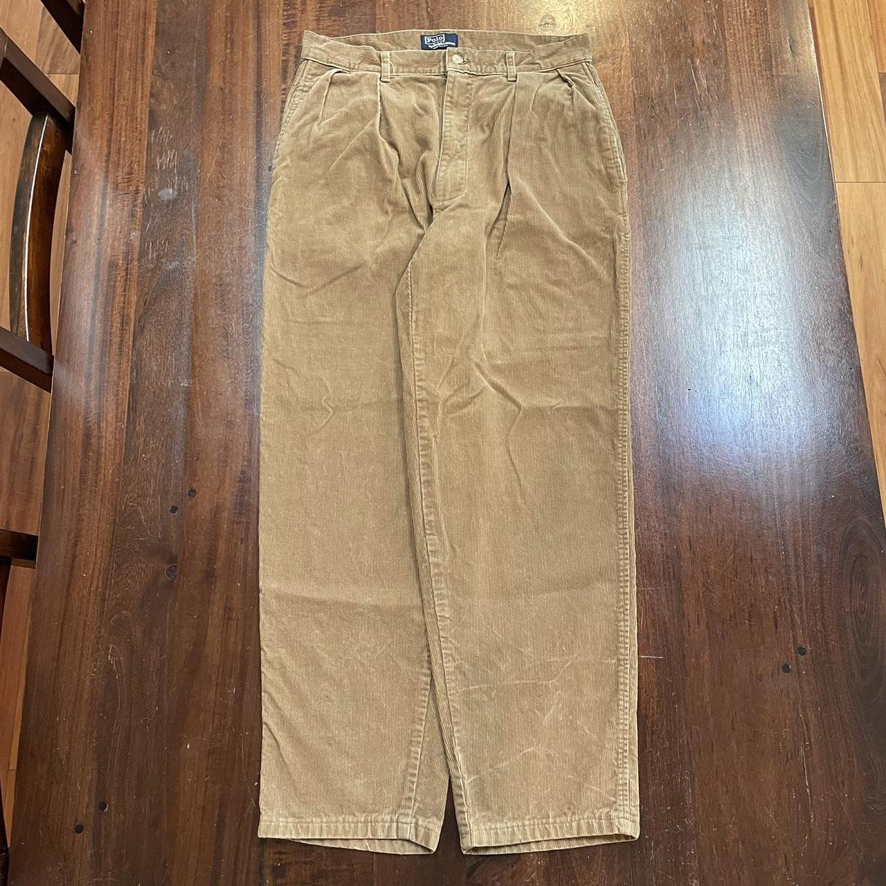 Vintage Polo Ralph Lauren baggy corduroys made in... - Depop