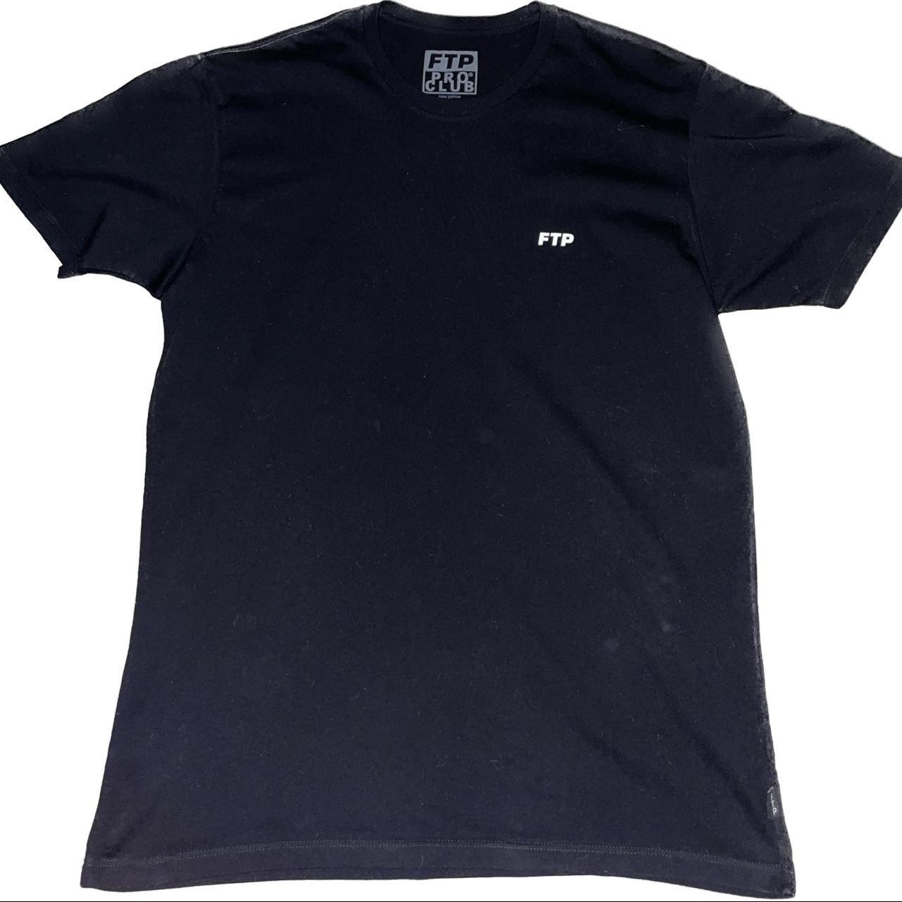 FTP Men's White and Black T-shirt | Depop