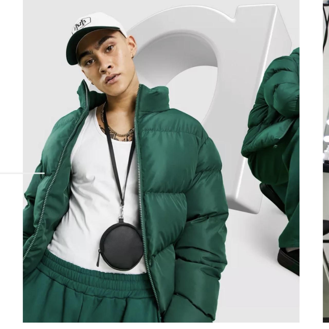 ASOS puffer jacket Dark green Never worn Size... - Depop